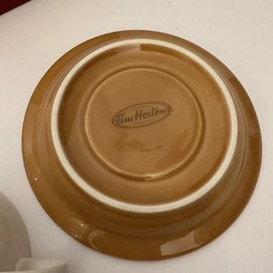 Dining | Tim Hortons Ceramic Cup And Saucer Set Old Logo Colors Of Gold ...